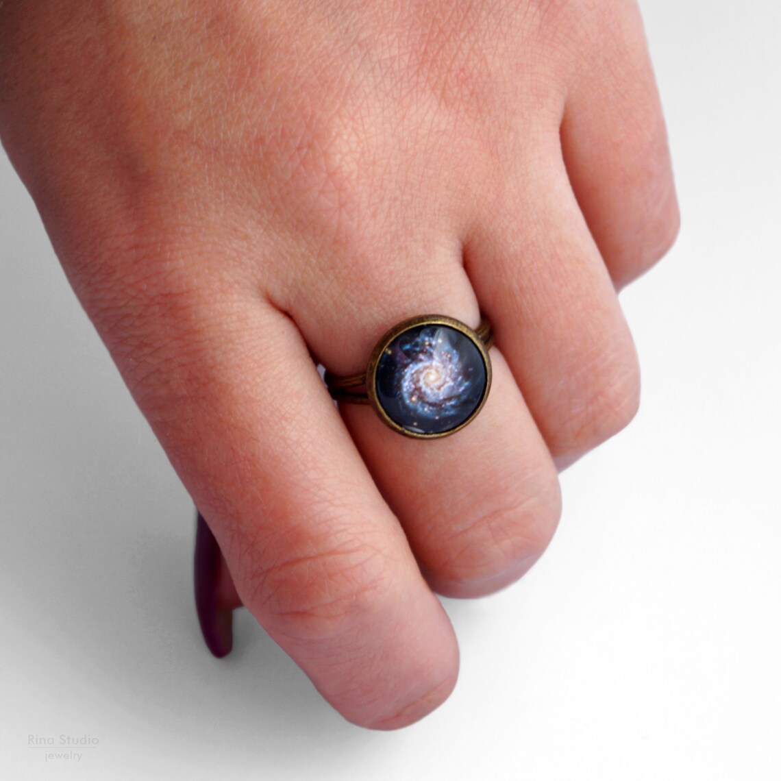 Milky Way Adjustable Ring Dark Galaxy Jewelry Space Ring | Etsy