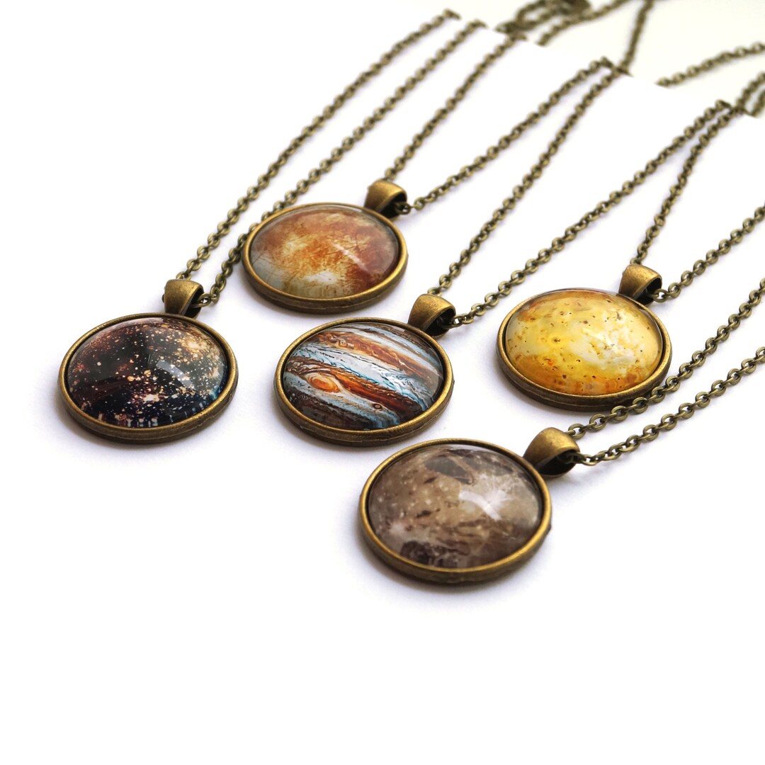 Jupiter Moons Necklace, Callisto Europa Ganymede Io, Galilean ...