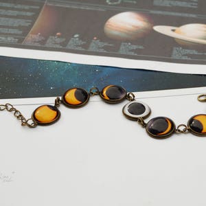 Total Solar Eclipse Bracelet, Sun Phases Jewelry, Space Astronomical ...