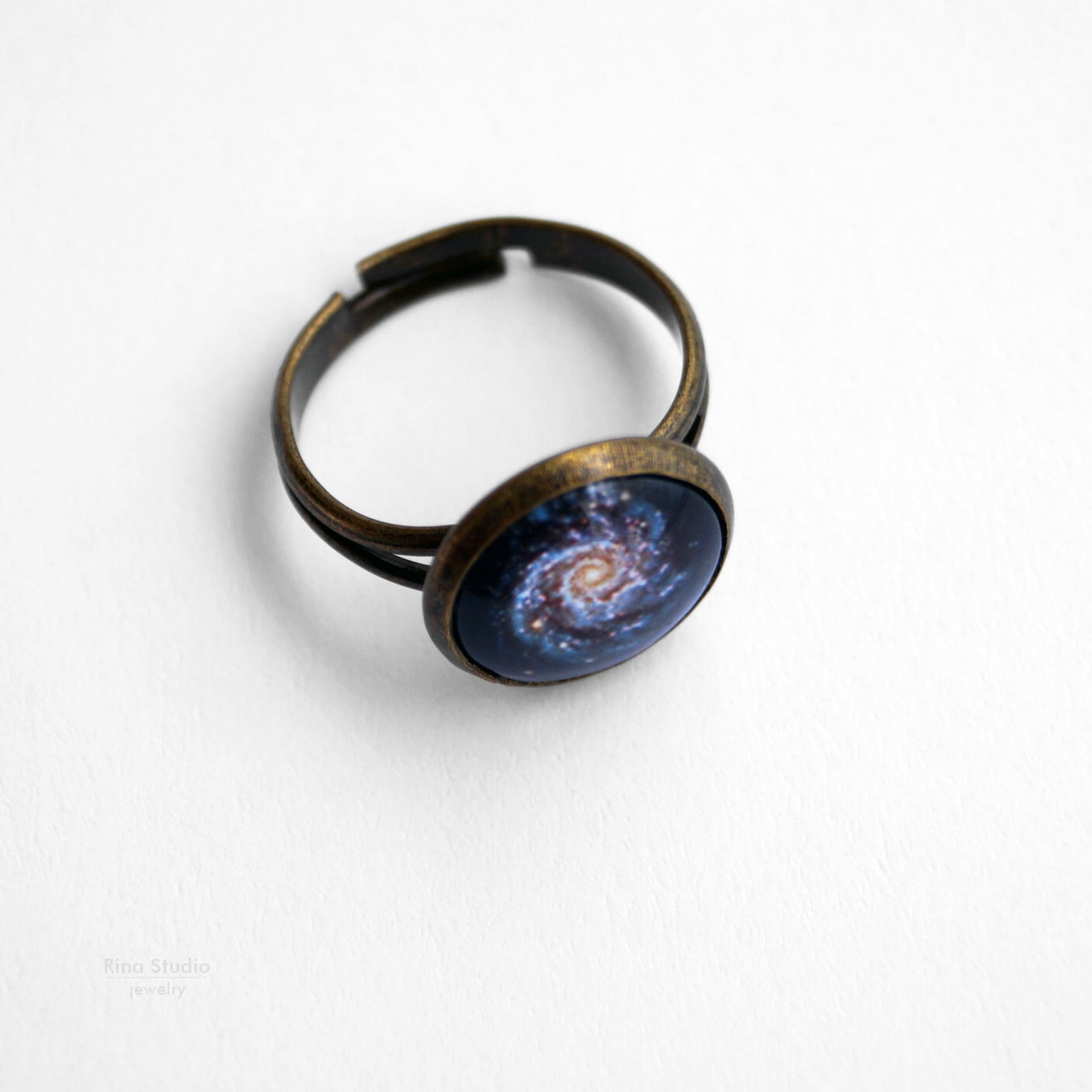 Milky Way Adjustable Ring Dark Galaxy Jewelry Space Ring | Etsy