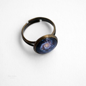 Milky Way Adjustable Ring, Dark Galaxy Jewelry, Space Ring, Universe ...