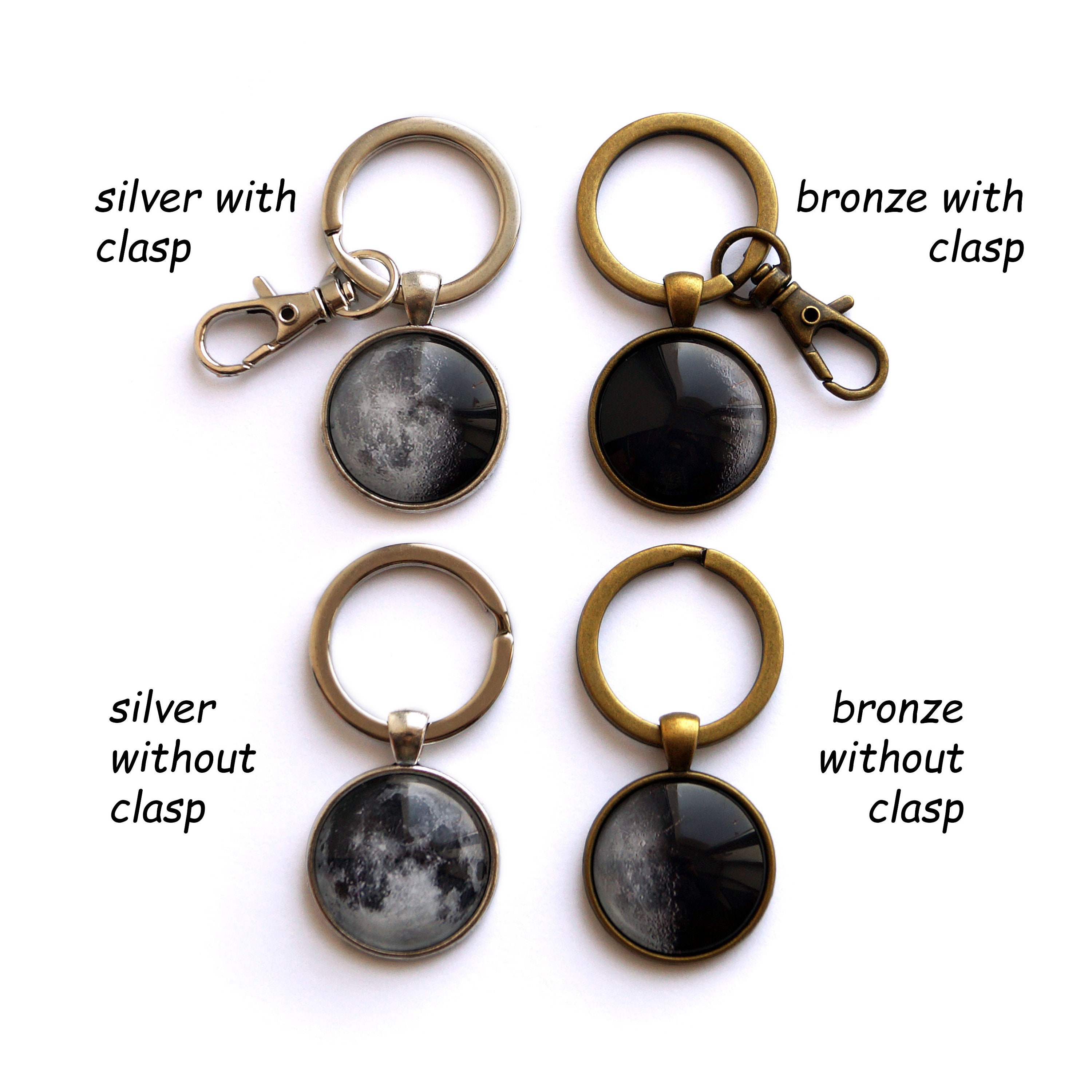 Personalized Custom Birth Moon Phase Keychain Science Gift | Etsy