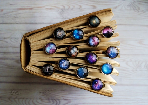 Galaxy Adjustable Ring Cosmic Jewelry Birthday gift idea for | Etsy