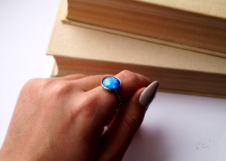 Galaxy Adjustable Ring Cosmic Jewelry Birthday gift idea for | Etsy