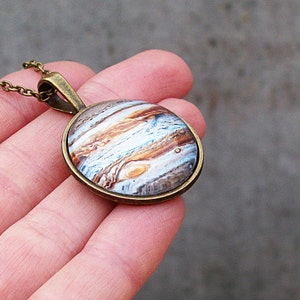 Jupiter Necklace, Sagittarius Ruling Planet, Jupiter Pendant Space ...