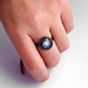 Galaxy Adjustable Ring, Cosmic Jewelry, Birthday Gift Idea for ...