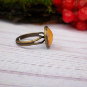 Yellow Autumn Leaves Adjustable Ring, Fall Jewelry, Yellow Fall Leaf ...