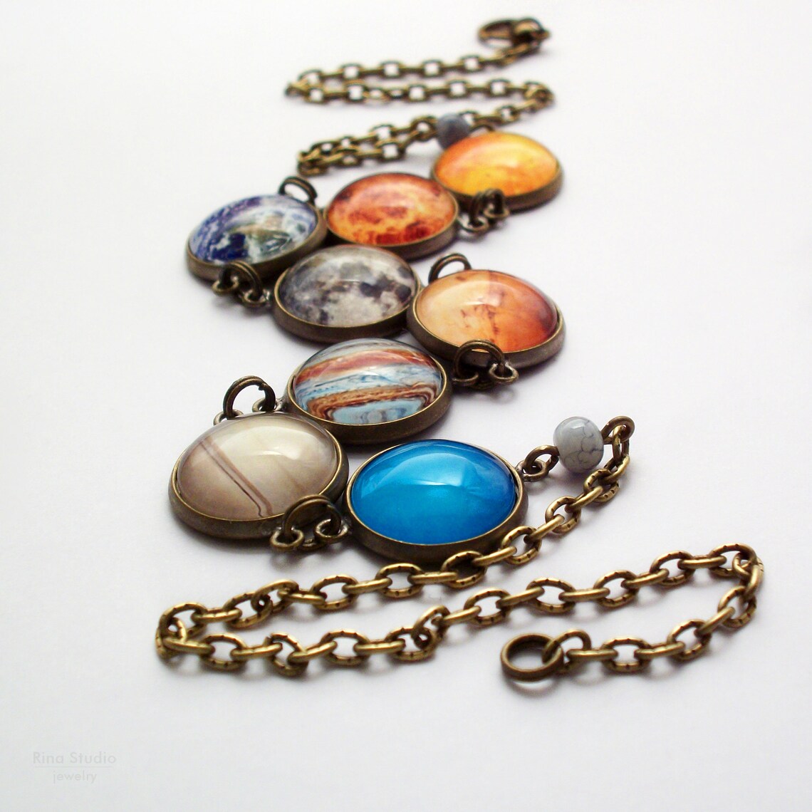 Planet Necklace Solar System Jewelry Space Romantic Gift for | Etsy