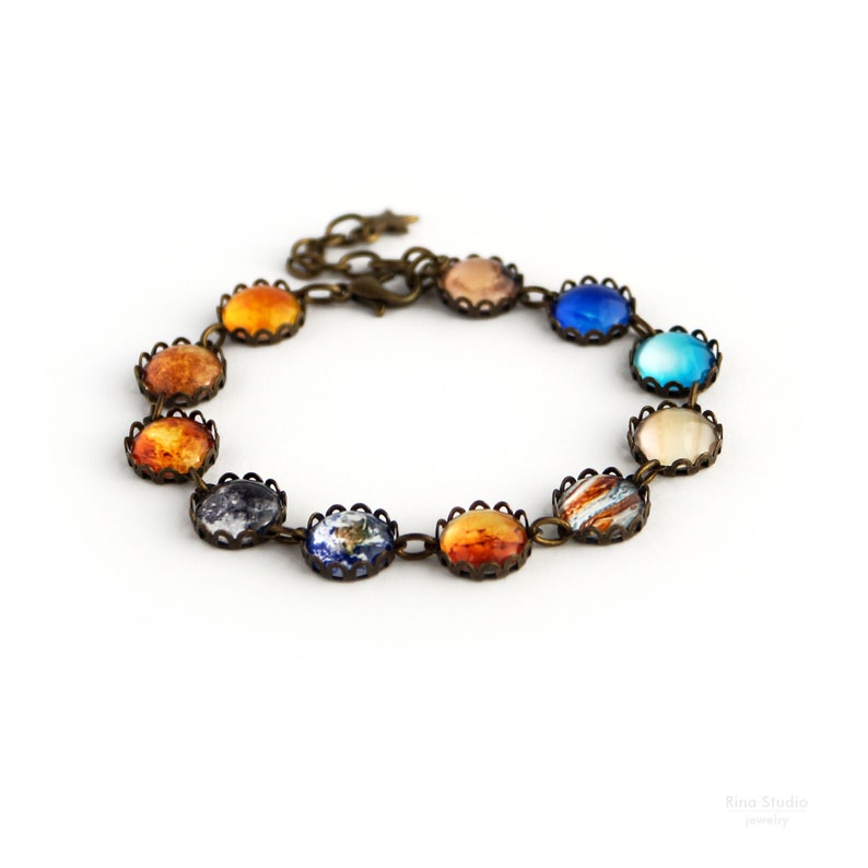 Solar System Bracelet, Planet Jewelry - Etsy