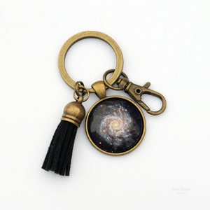 Galaxy Keychain With Tassel, Blue Purple Black Charm, Space Lobster ...