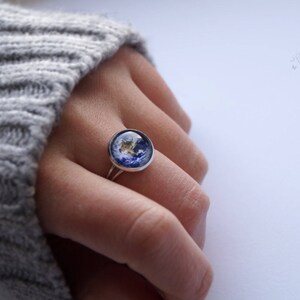 Earth and Moon Rings Adjustable Planet Ring Earth & Full - Etsy