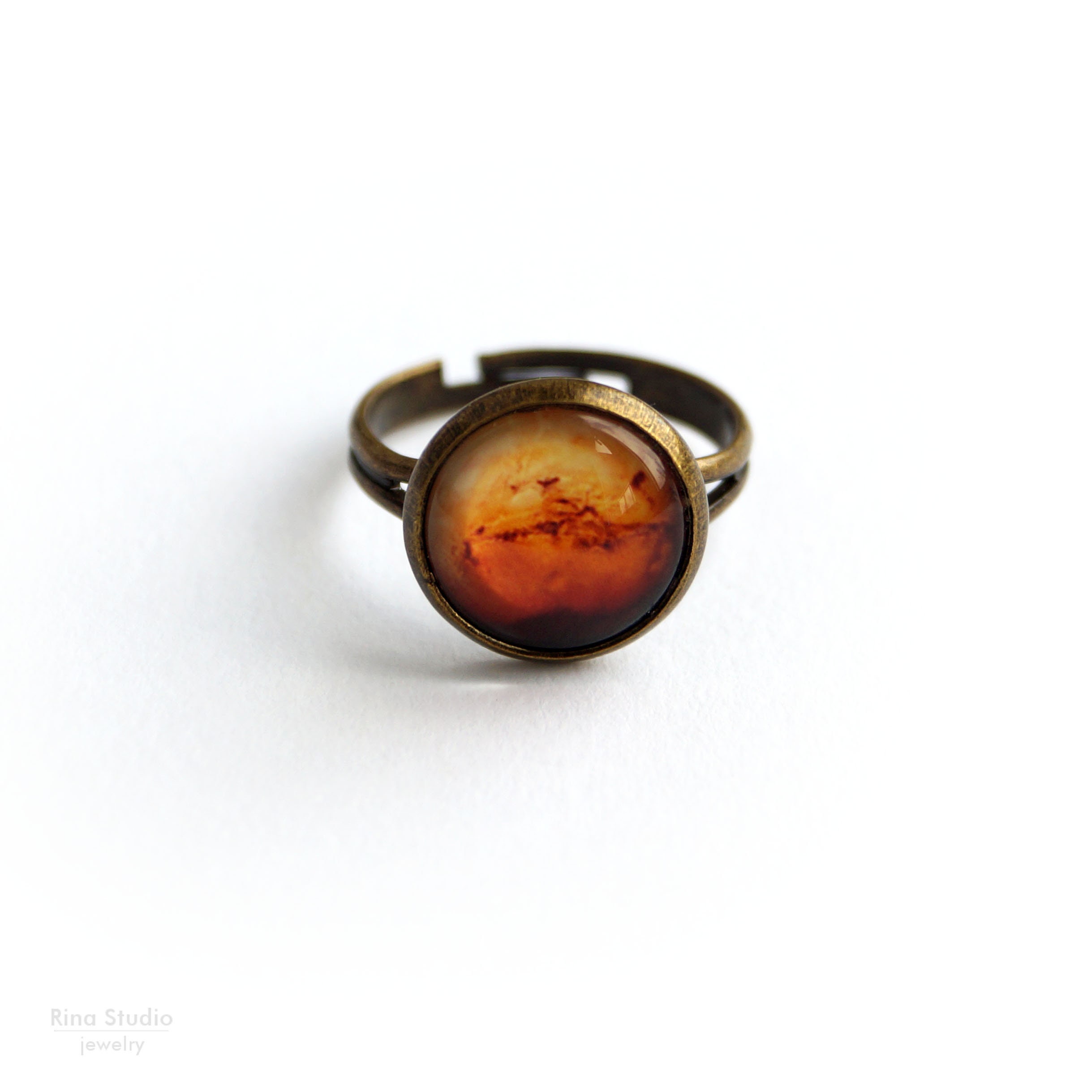 Mars Red Planet Ring Martian Jewelry Solar System Adjustable | Etsy