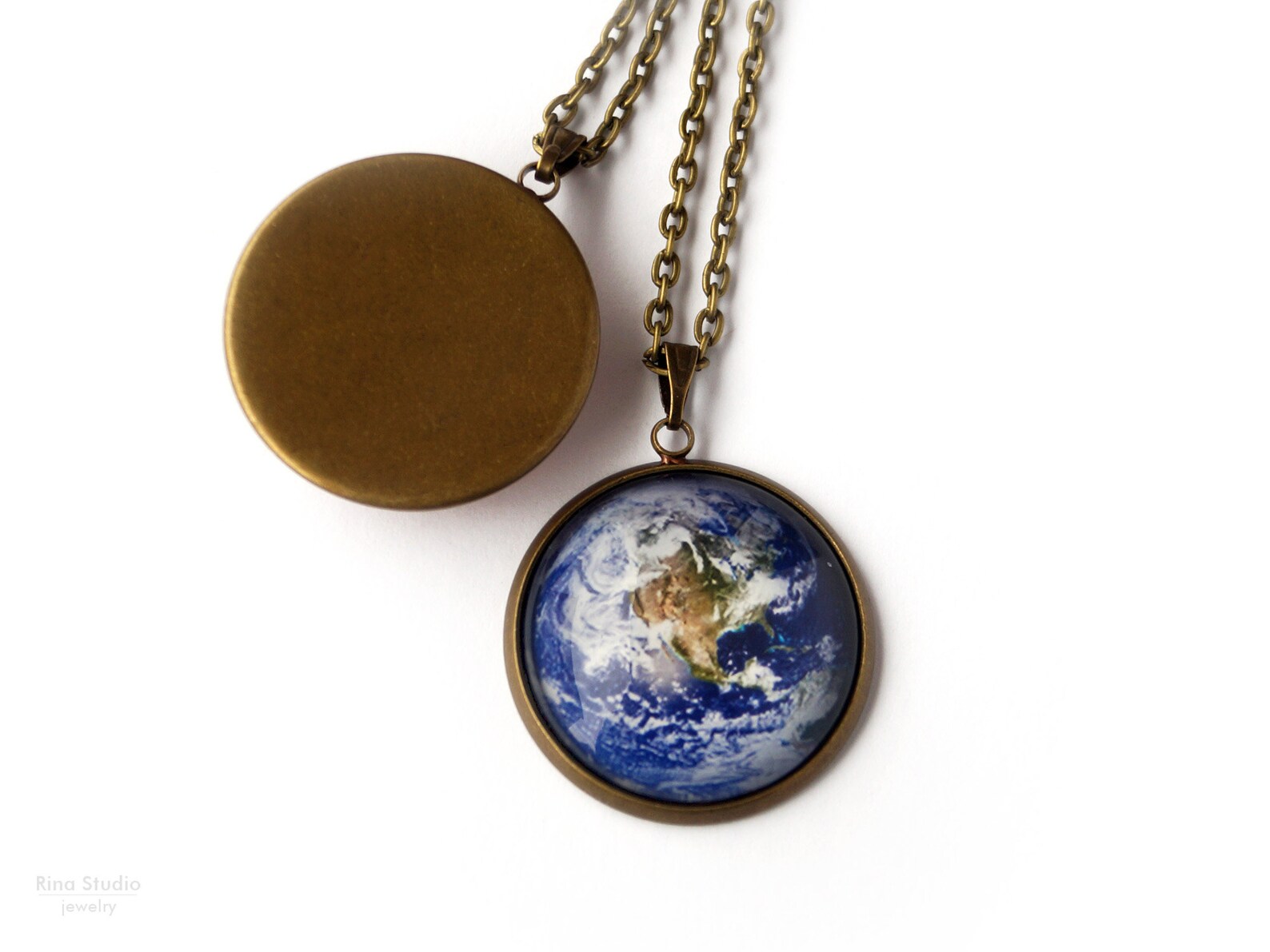 Planet Necklaces Solar System Jewelry Earth Moon Jupiter | Etsy