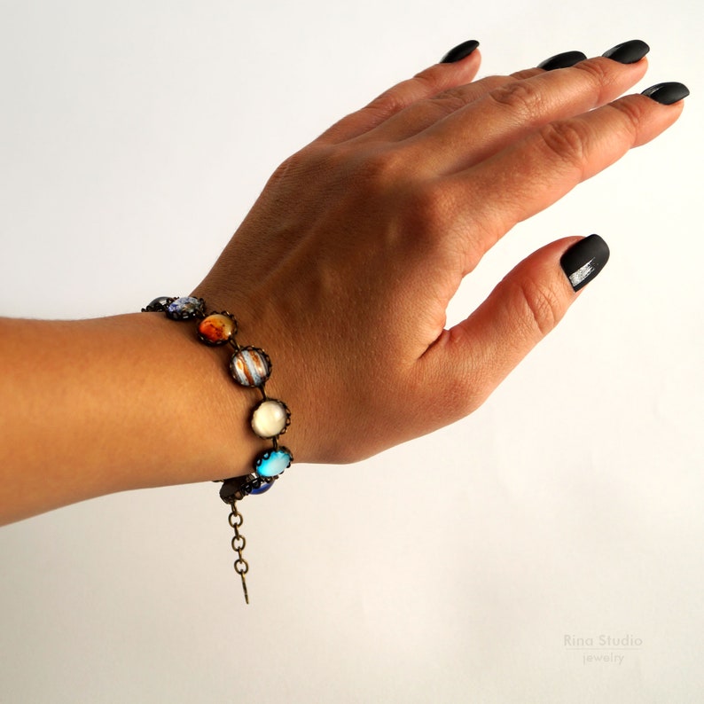 Solar System Bracelet, Planet Jewelry - Etsy