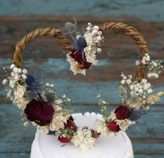 Rustic Winter Dried Flower Willow Cake Topper - Etsy