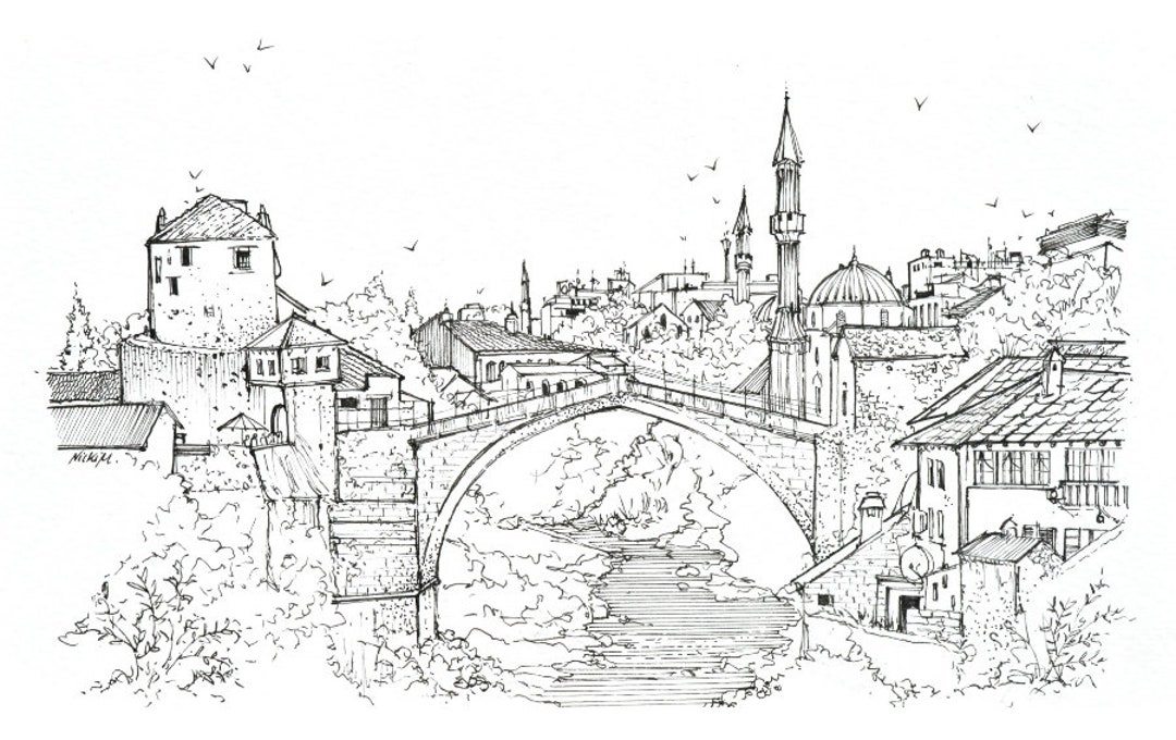Stari Most, Bosnia & Herzegovina, Travel Art, Street Art, Wall Art ...