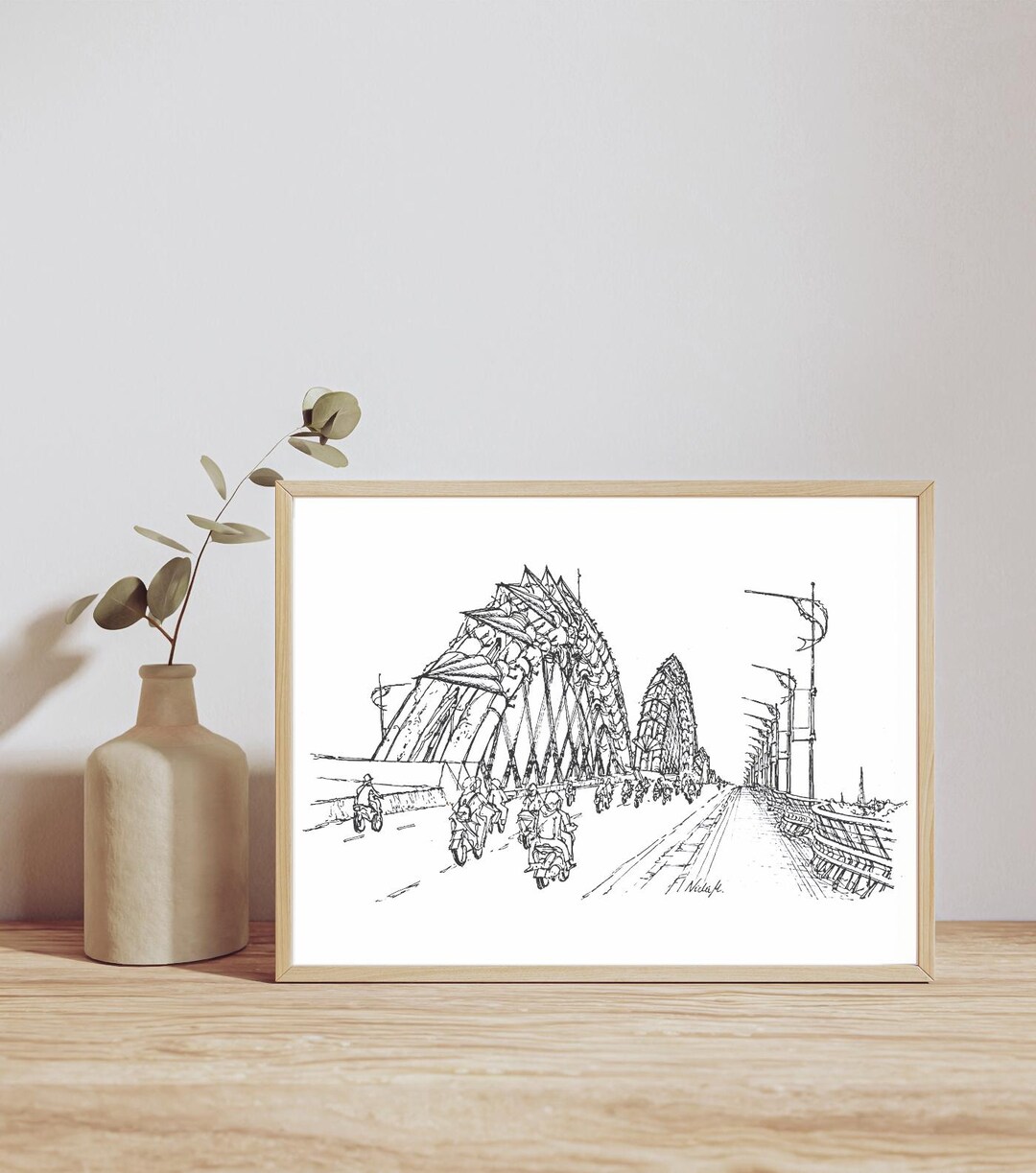 Dragon Bridge, River Hàn in Da Nang, Vietnam, Travel Art, Street Art, Wall Art, Home Decor ...