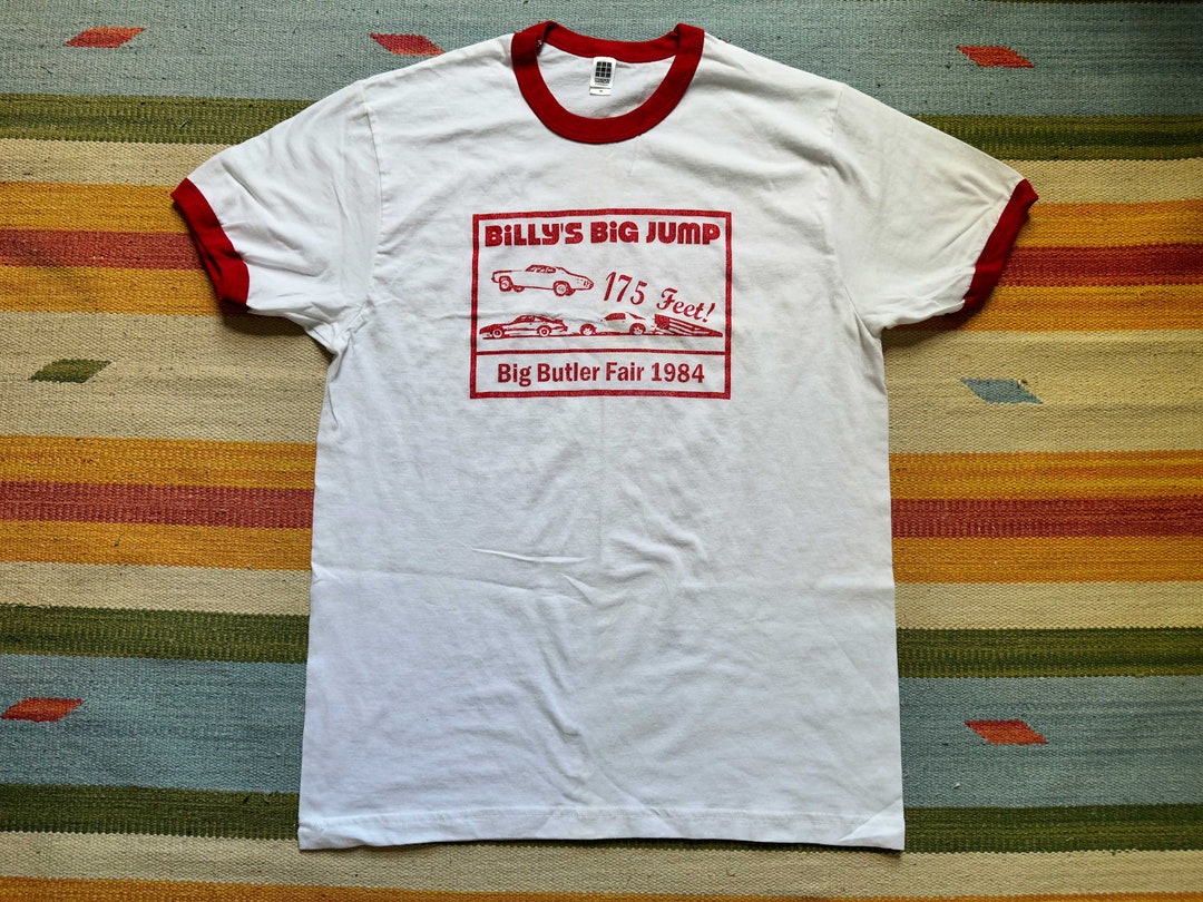 Vintage Inspired Big Butler Fair Billy's Big Jump 1984 White Ringer T ...