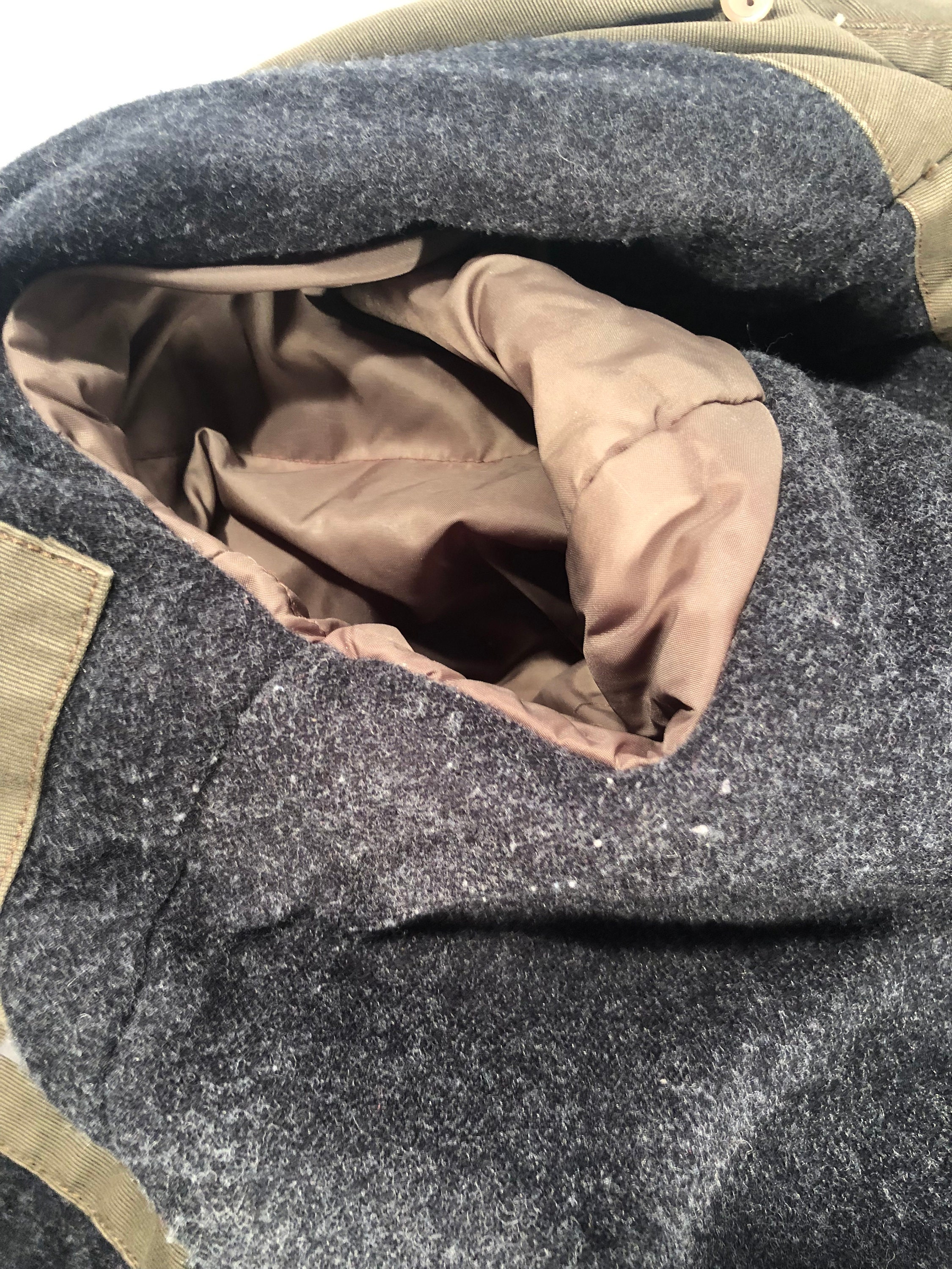 Vintage Mens MEXX Military Style Army Winter Coat Jacket With Wool ...