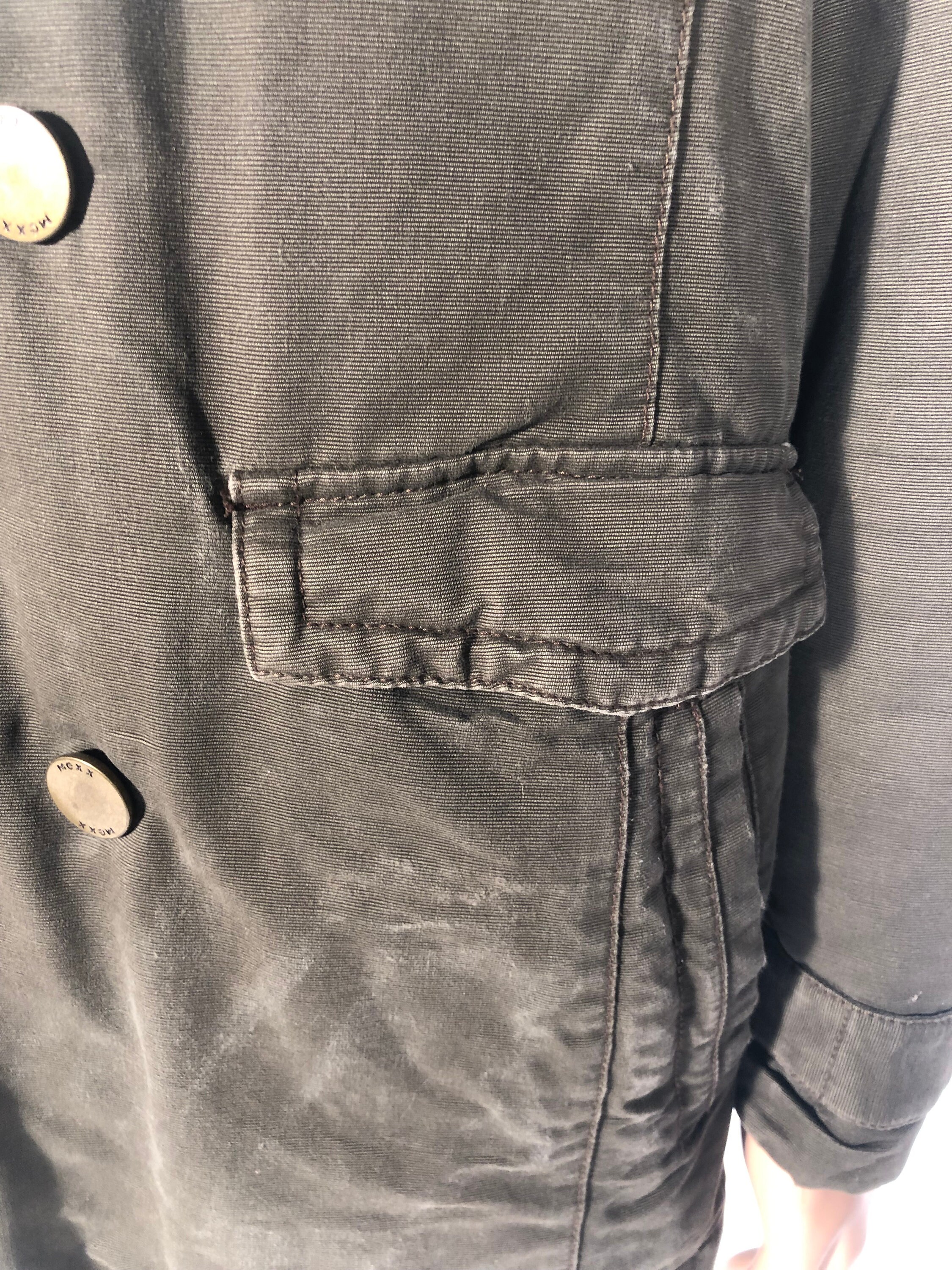 Vintage Mens MEXX Military Style Army Winter Coat Jacket With Wool ...