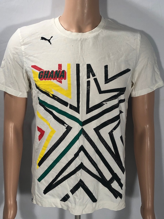 Vintage GHANA Football Soccer PUMA African t-shirt M … - Gem