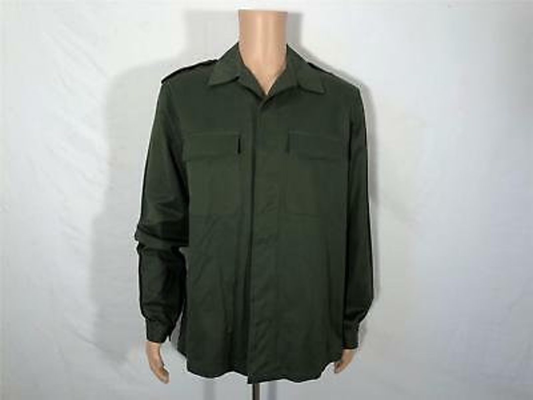 Vintage West German Army Fatigues Uniform Jacket 52L Green Mens Coat L ...
