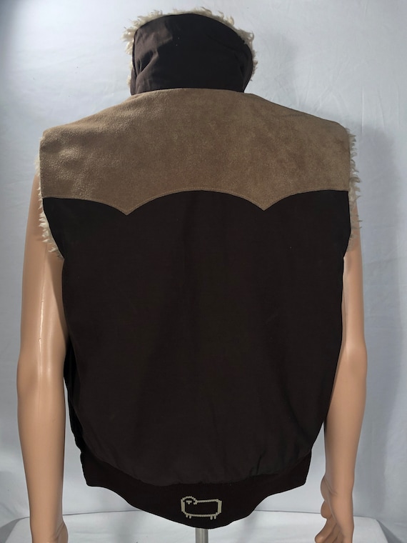 Vintage Men's WOOLRICH western cut cowboy vest sherpa… - Gem