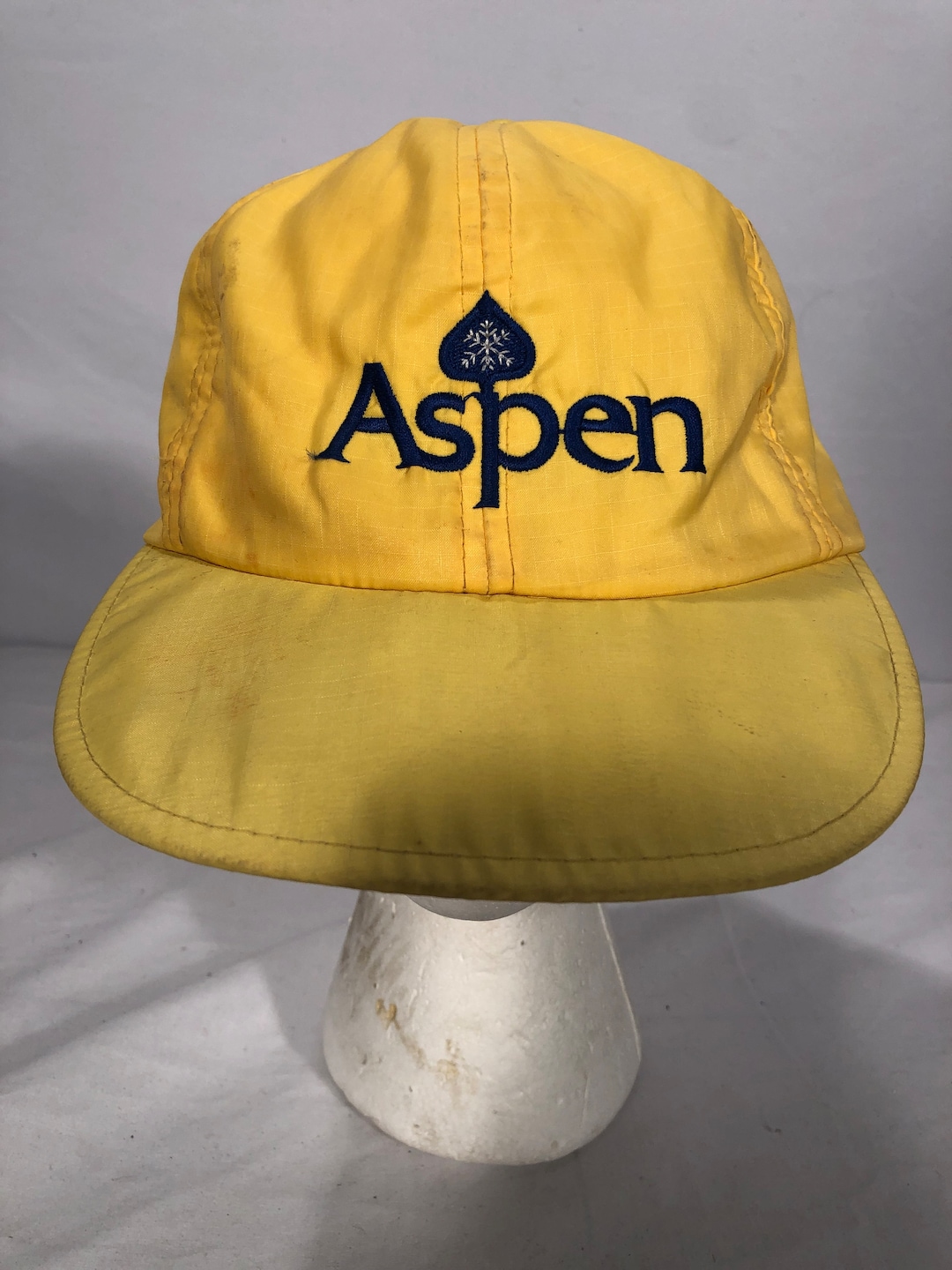Vintage ASPEN Colorado Ski Baseball Gold and Blue Cap Hat Size ...