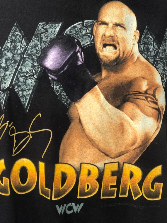 Vintage Mens WCW Bill Goldberg wrestling 90s graphics… - Gem
