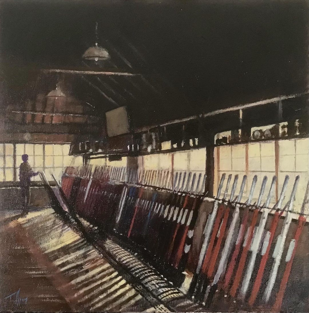 Original Painting Railway Signal Box Pete Tuffrey - Etsy