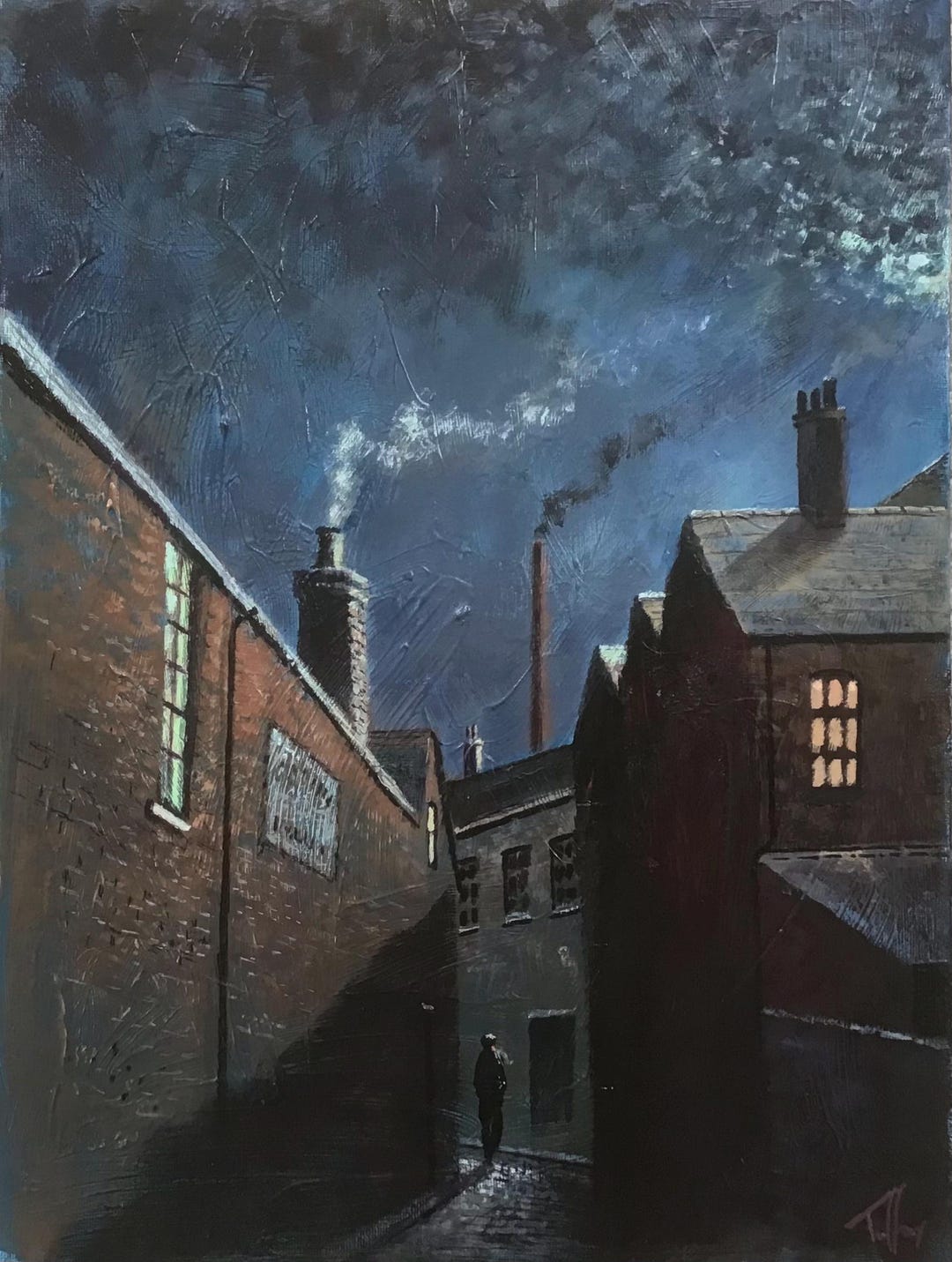 Original Painting Industrial Northern Art Pete Tuffrey - Etsy UK