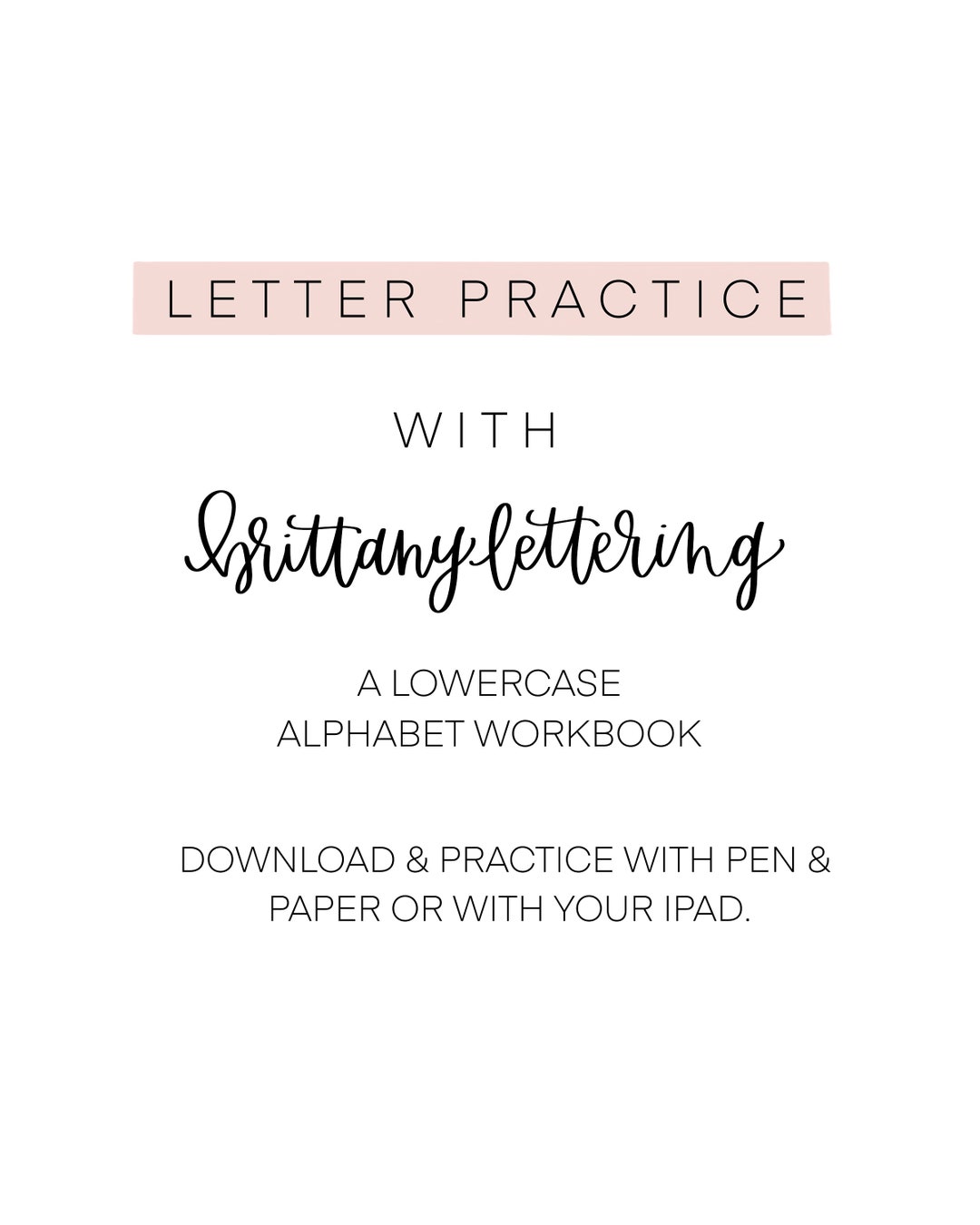 Hand Lettering Worksheets Hand Lettering Alphabet Practice Pages How to ...