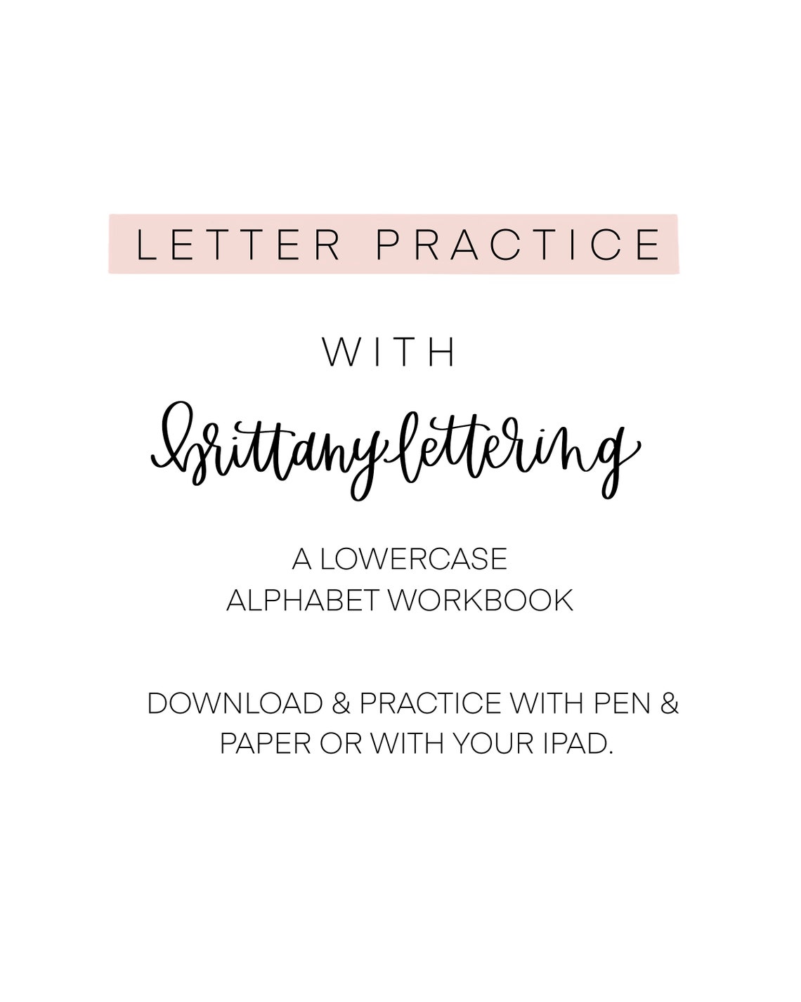 Hand Lettering Worksheets Hand Lettering Alphabet Practice - Etsy