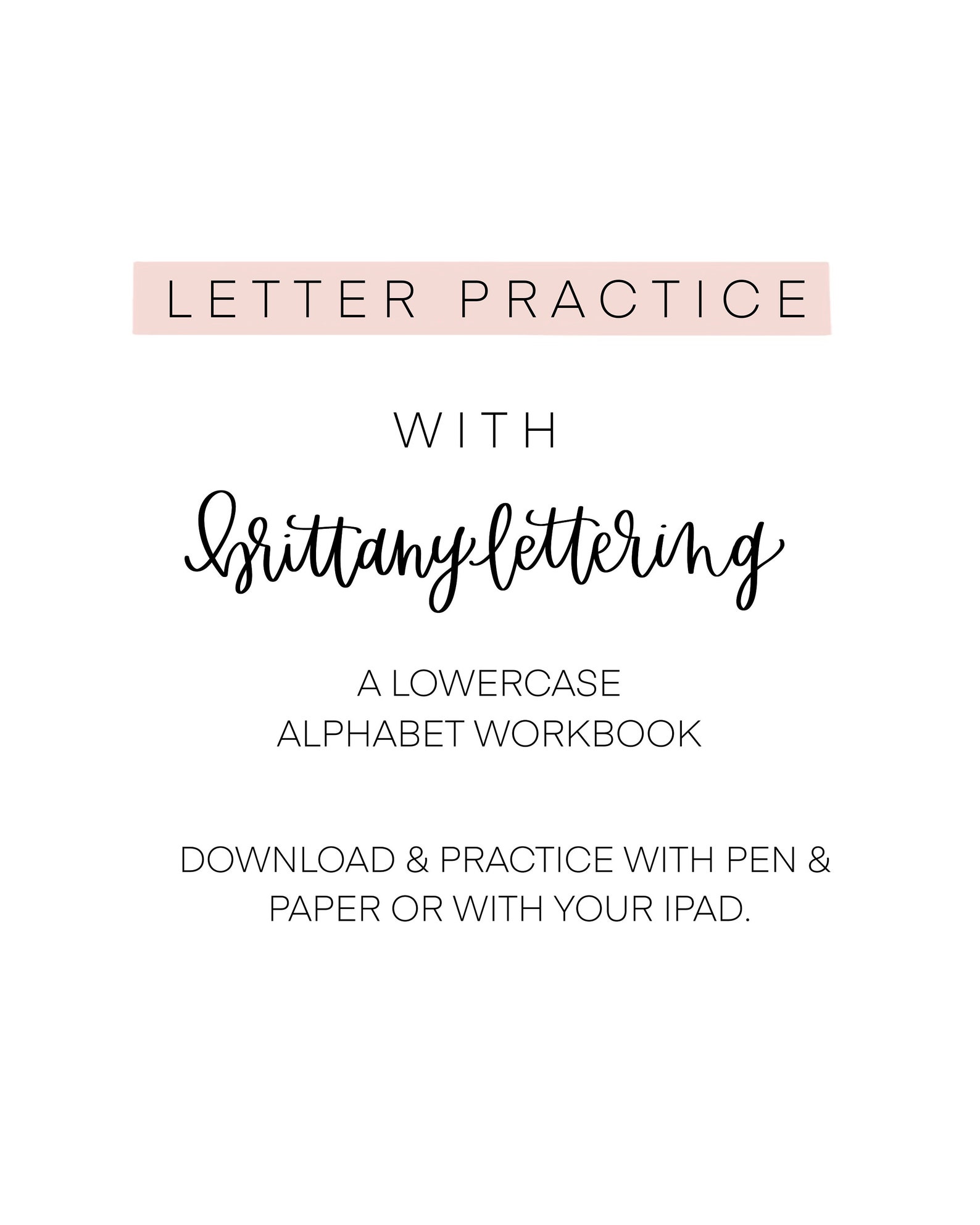 Hand Lettering Worksheets Hand Lettering Alphabet Practice - Etsy