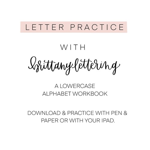 Hand Lettering Worksheets Hand Lettering Alphabet Practice | Etsy
