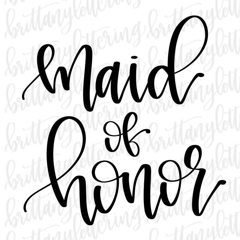 Maid of Honor SVG Maid of Honor Wedding SVG Cricut SVG - Etsy