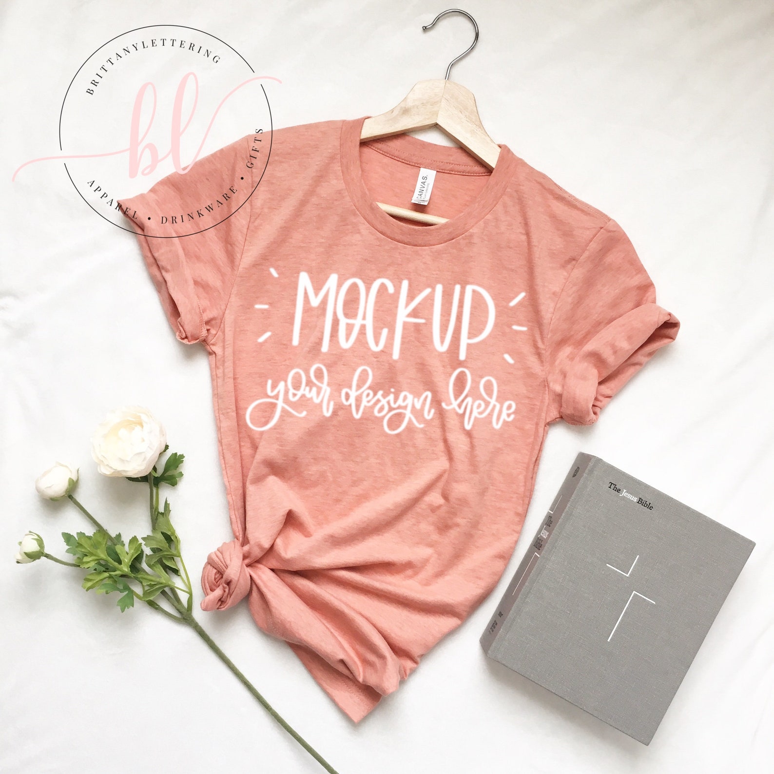 Bella Canvas Flat Lay Mockup Heather Prism Unisex Shirt | Etsy