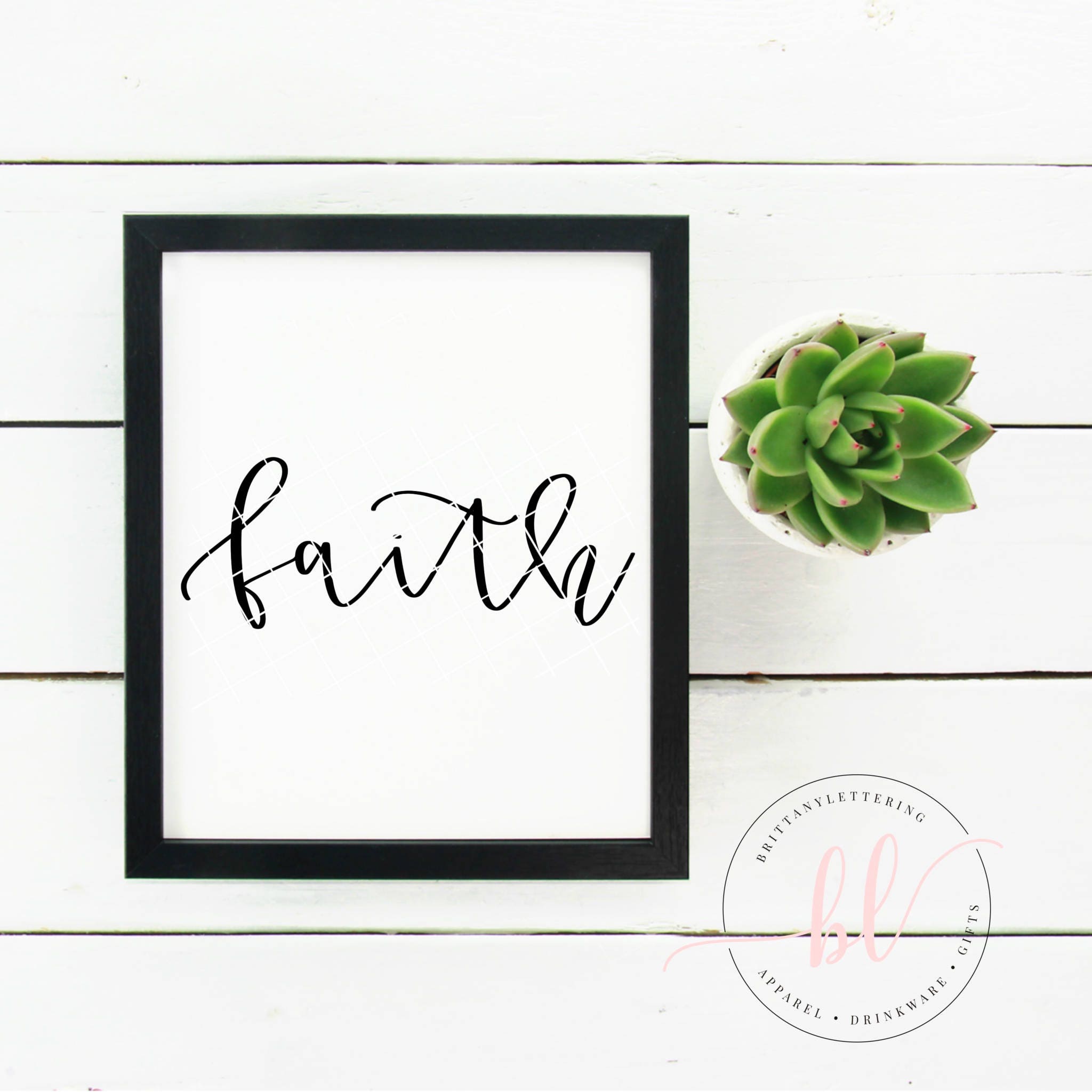 Faith SVG Faith Christian SVG | Etsy