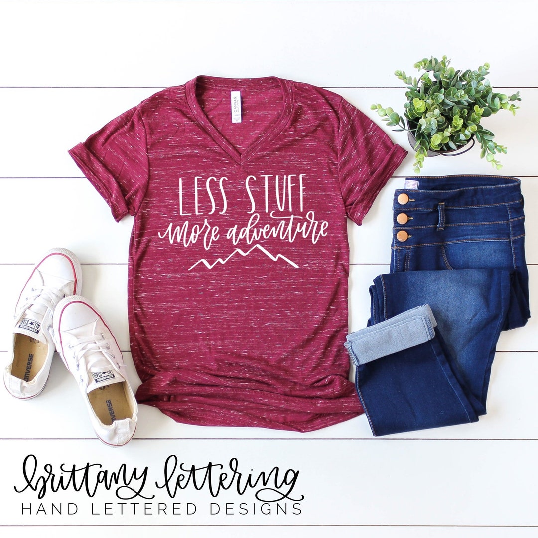 Less Stuff More Adventure - Adventure SVG - Outdoors SVG - Hand ...