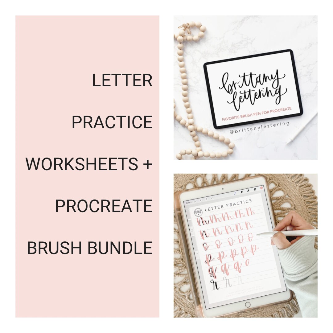 Brittany Lettering Letter Practice Worksheets Hand Lettering Practice ...