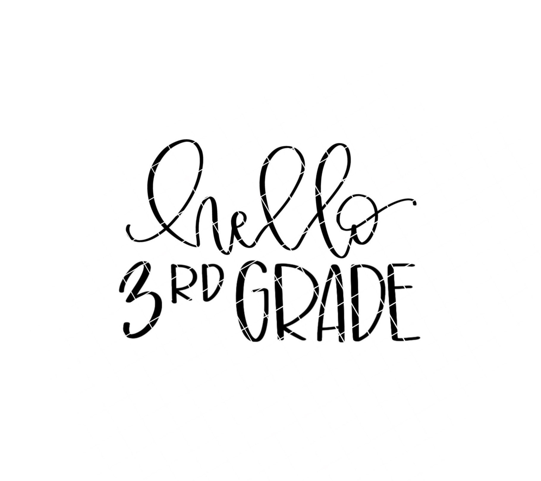 Hello Third Grade SVG Hello 3rd Grade Svg Third Grade Svg | Etsy