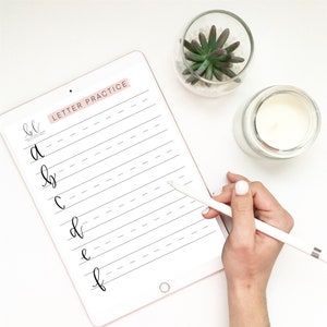 Hand Lettering Worksheets Hand Lettering Alphabet Practice Pages How to ...