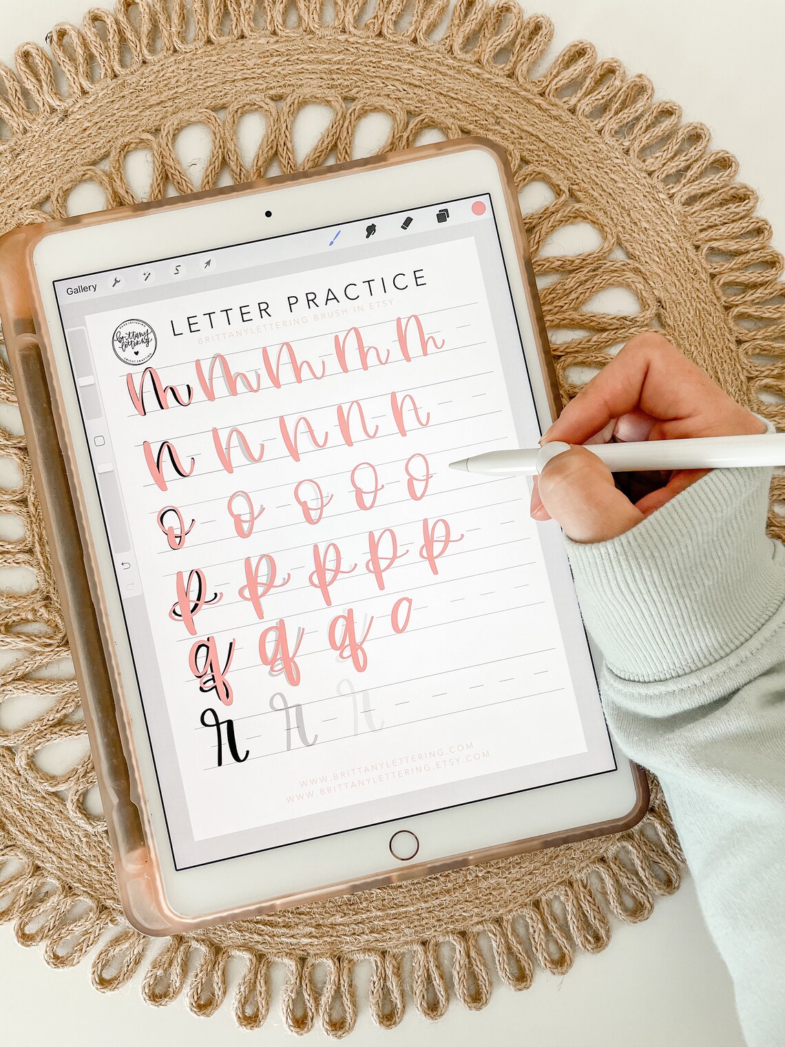 Brittany Lettering Letter Practice Worksheets Hand - Etsy