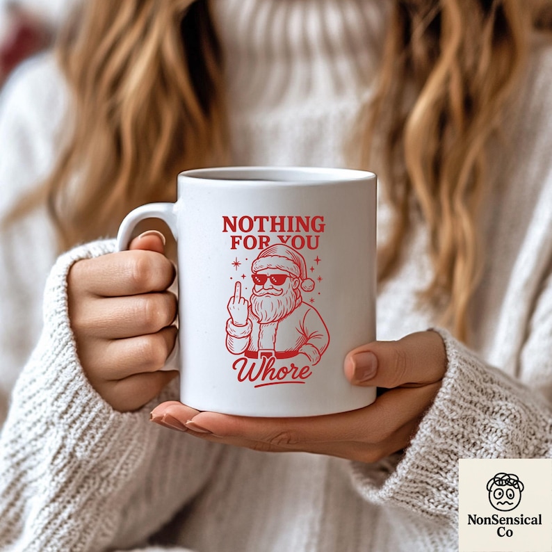 Funny Rude Santa SVG: Sarcastic Christmas Design (digital Download) - Etsy