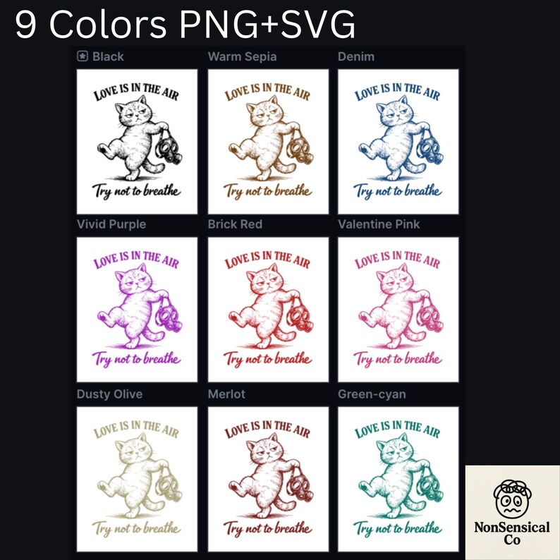 Grumpy Cat Valentine SVG: Funny Gas Mask Design (digital Download) - Etsy