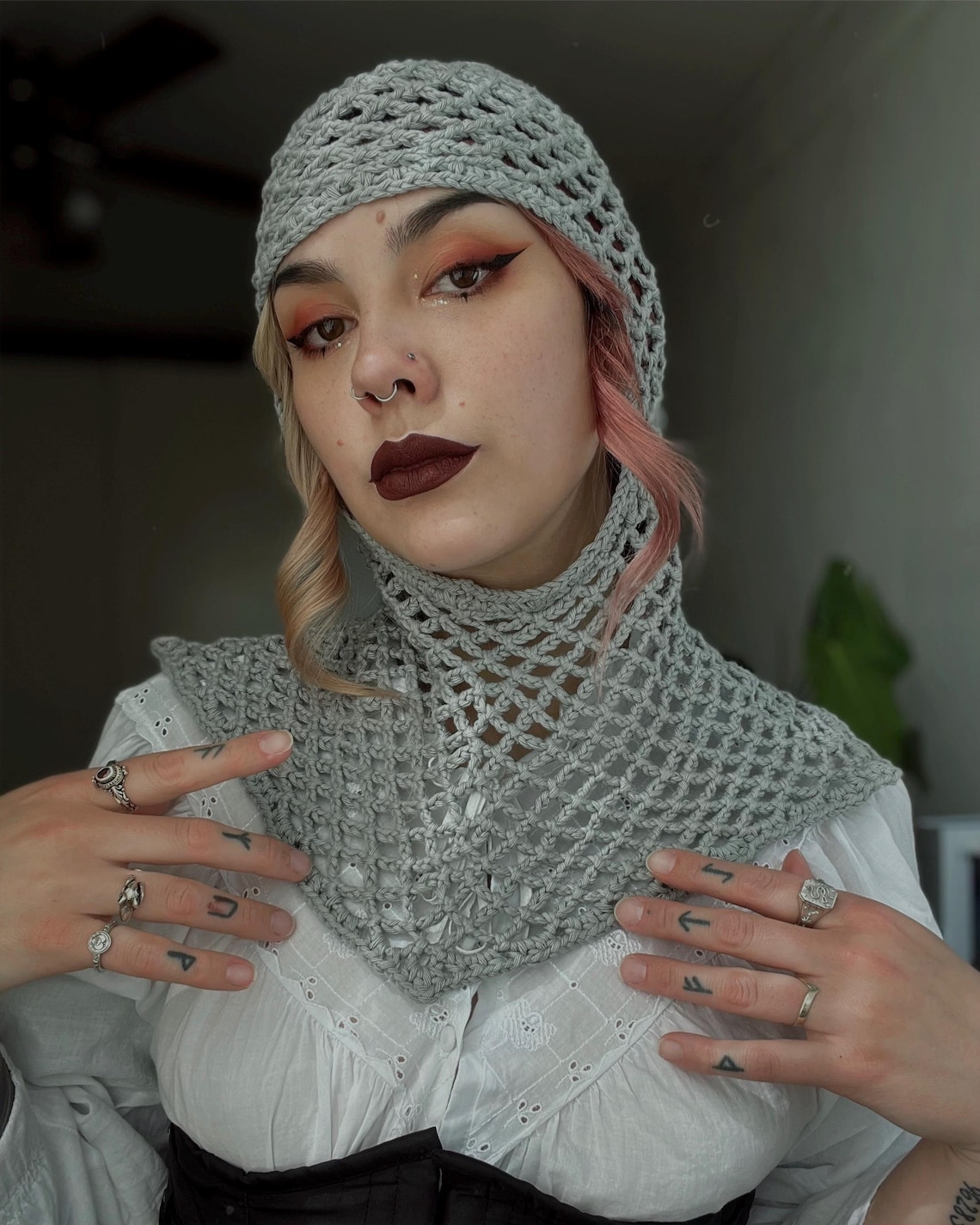 PDF PATTERN Crochet Chainmail Hood - Etsy
