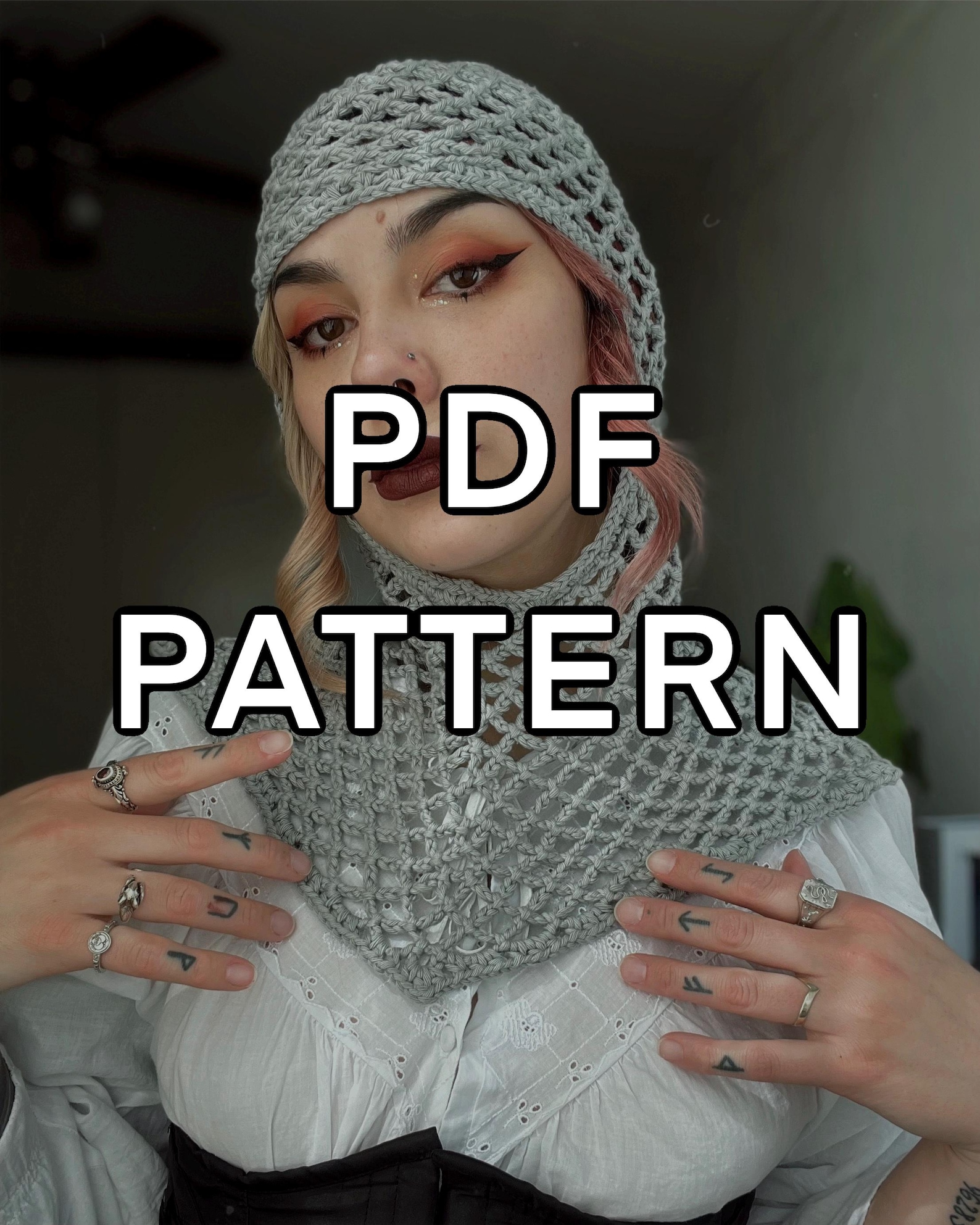 PDF PATTERN Crochet Chainmail Hood - Etsy