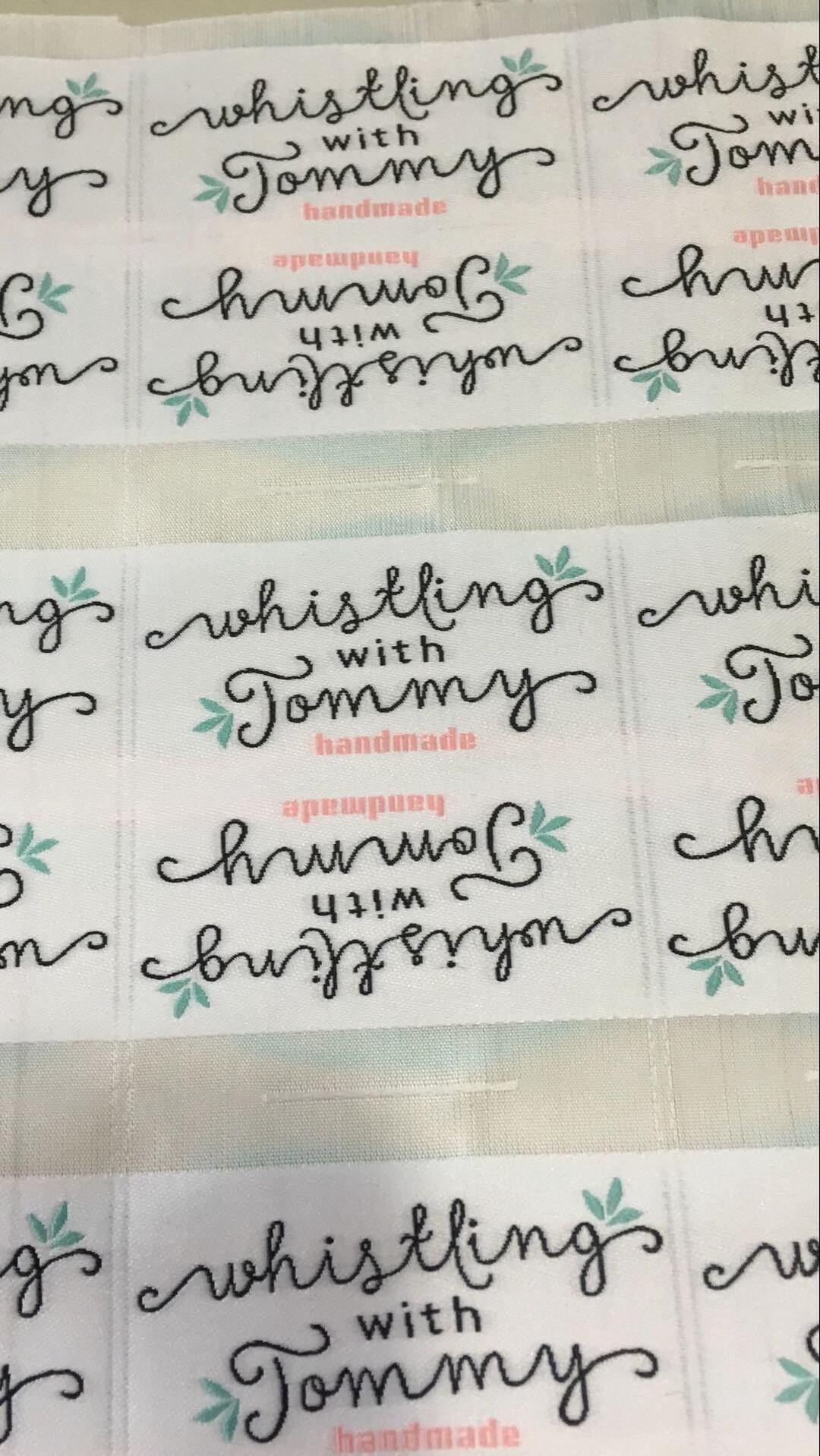 500 Center Folded Custom Hem Labels, Hem Tags on T-shirt Sleeves, Pip ...