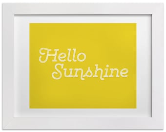 Hello Sunshine Art Print Poster Wall Decor Children's Room Family ...