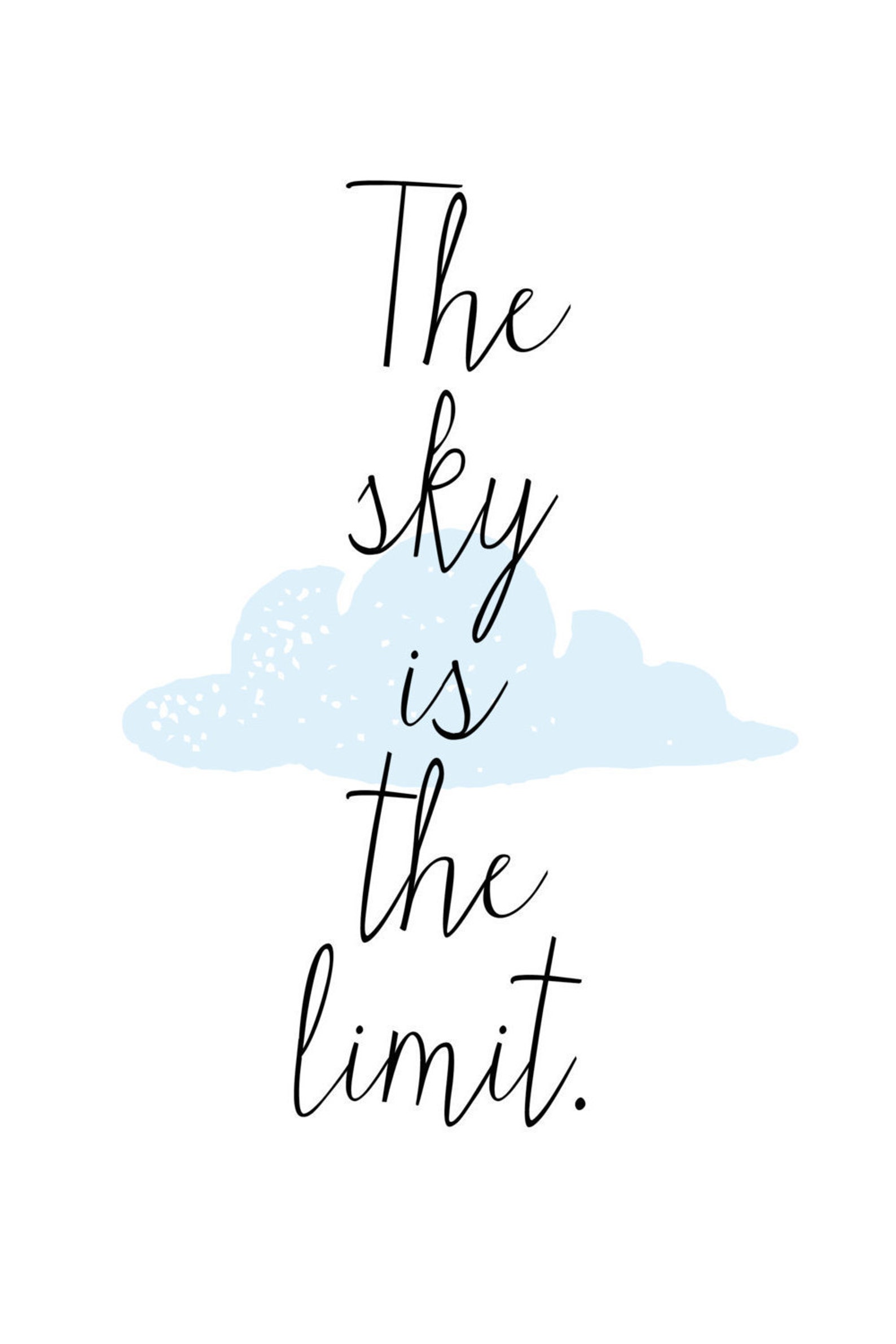 The Sky is the Limit - Wall Art - Etsy